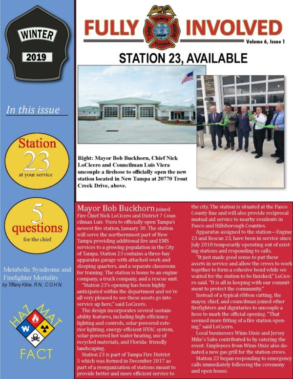 Fully Involved Vol 6 Issue 1 - Firemens Benevolent Association of Tampa